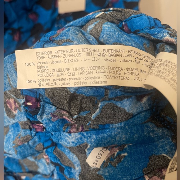 Zara | Dresses | Zara Draped Blue Floral Ruched Mini Dress Nwt | Poshmark